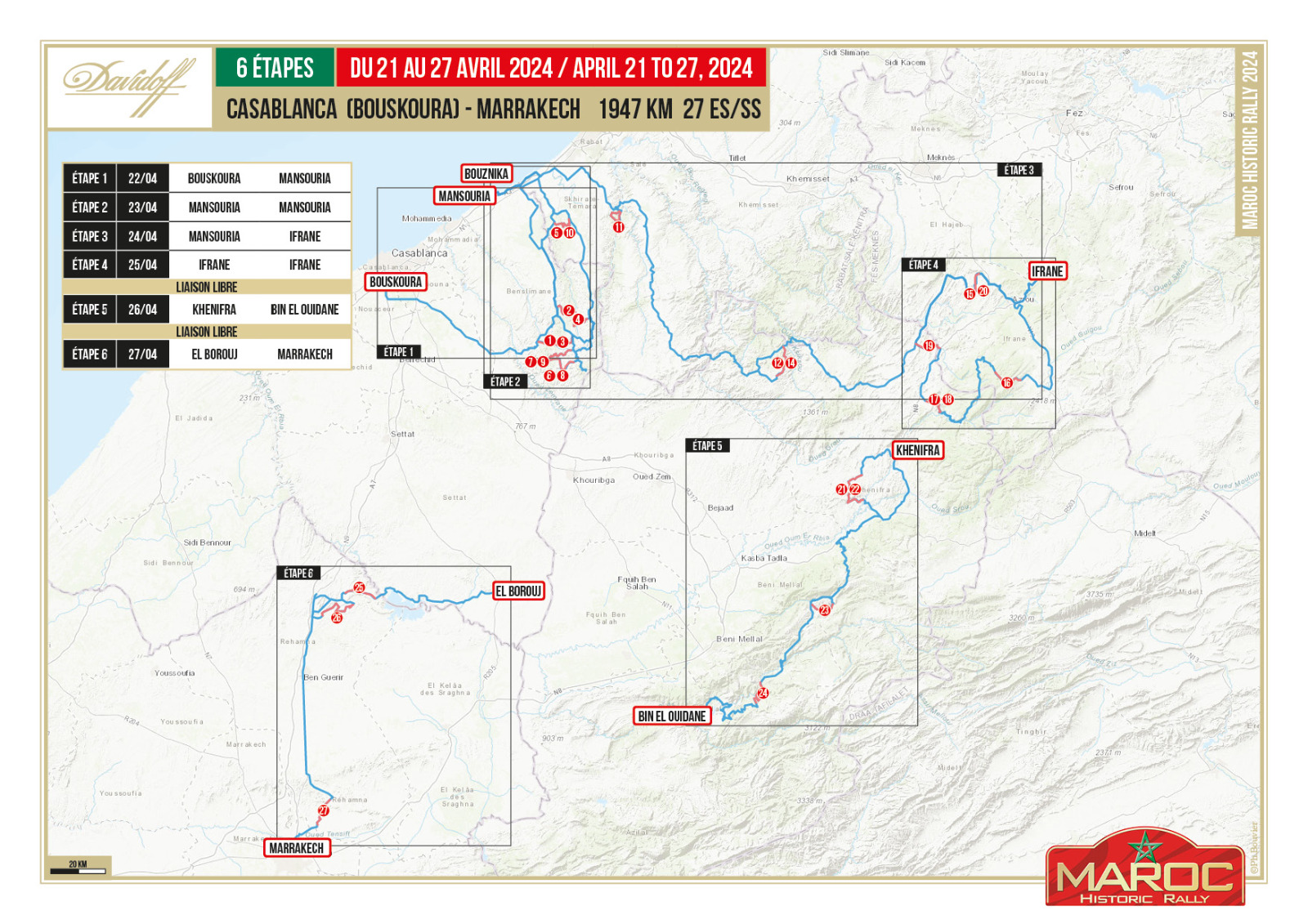 Parcours – Maroc Historic Rally by Yves loubet