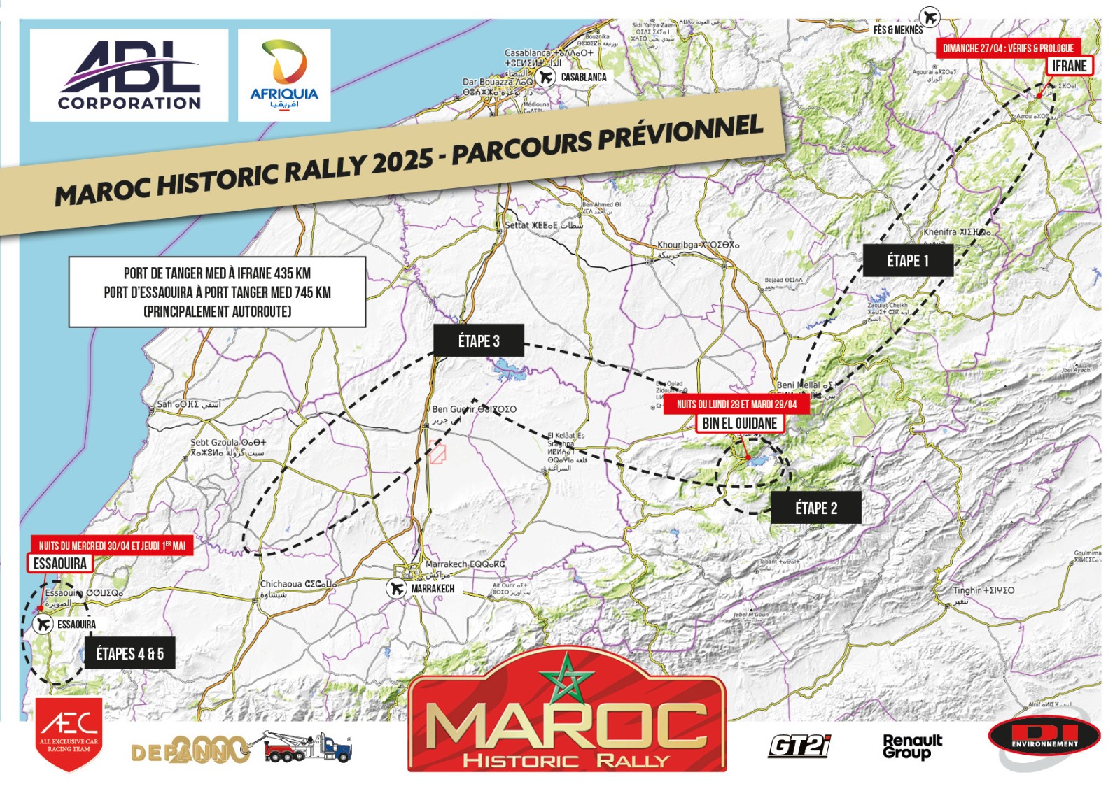 Parcours - Maroc Historic Rally by Yves loubet